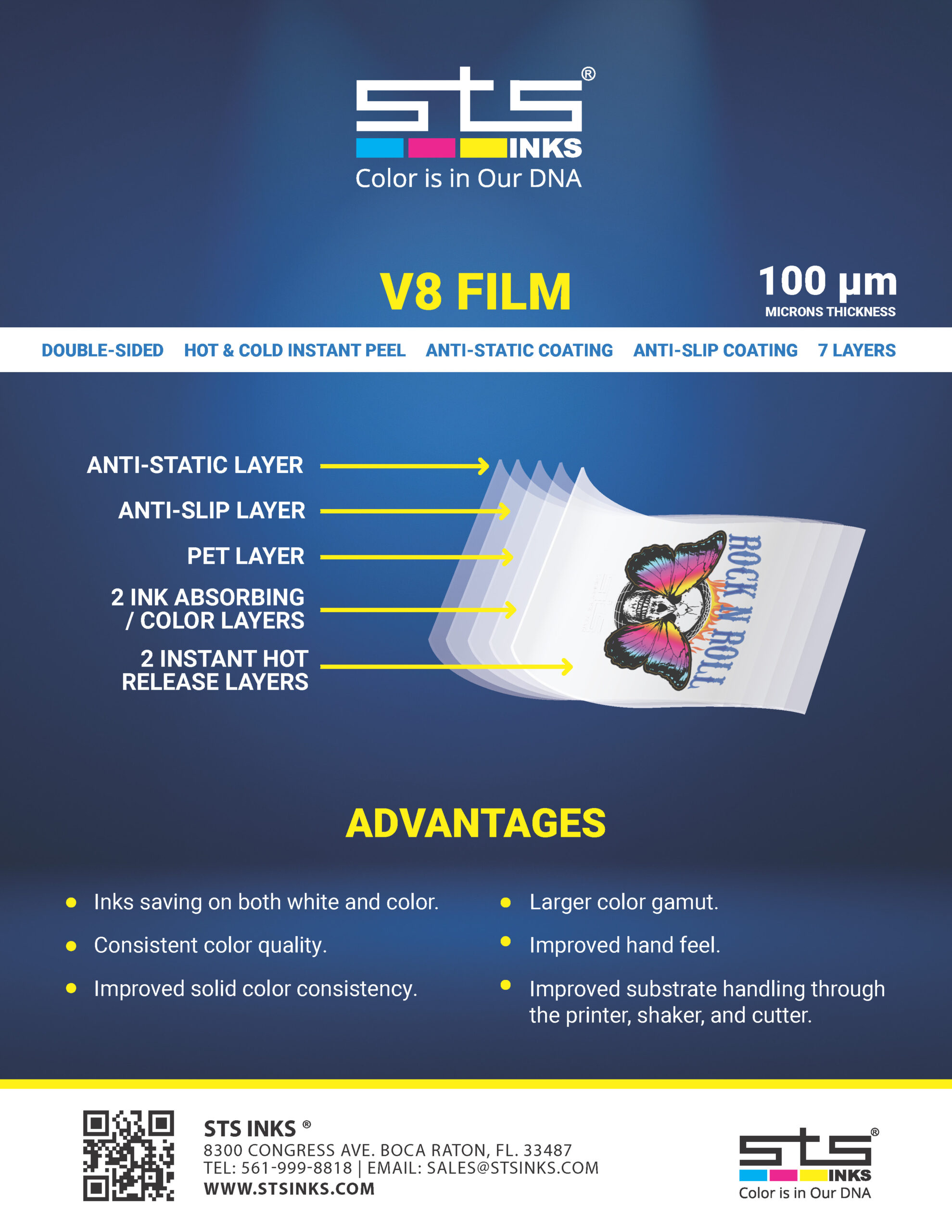 STS Inks 24" DTF Film Instant Hot / Cold Peeling Double Sided Matte V6