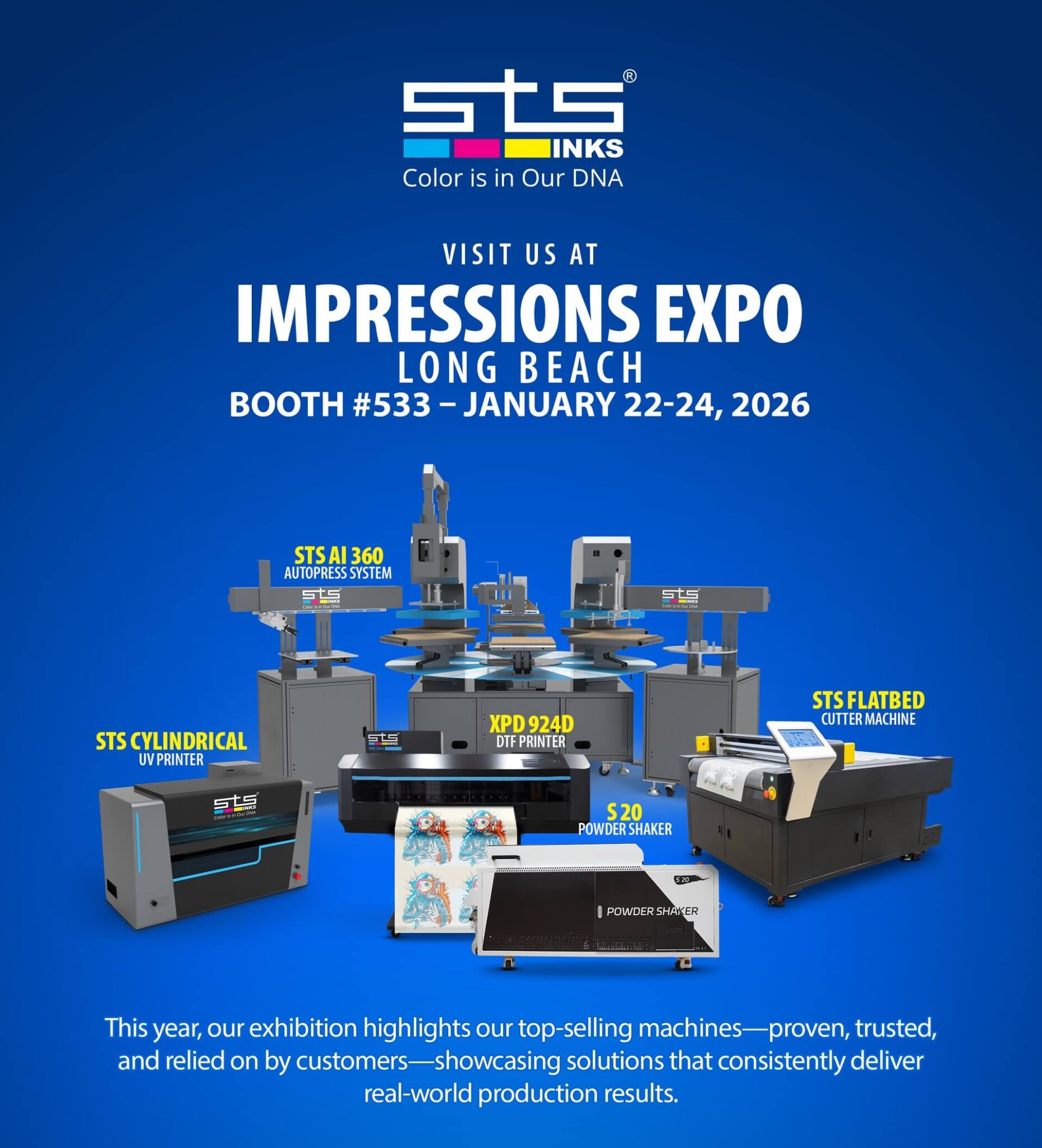 STS Inks at Impressions Expo Long Beach 2026 | DTF & UV Printing ...